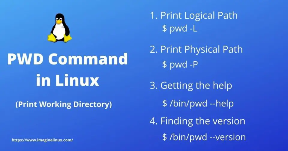PWD Command in Linux - (How to) Print Working Directory - ImagineLinux