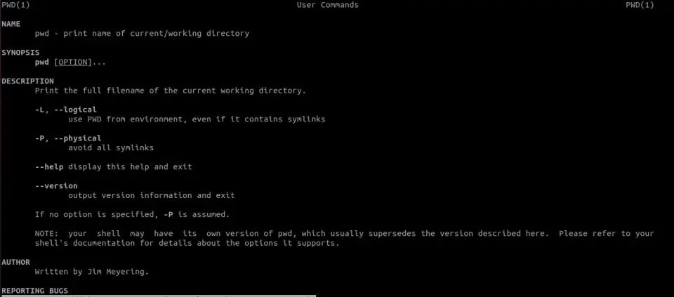 Pwd Command In Linux How To Print Working Directory Imaginelinux 7563
