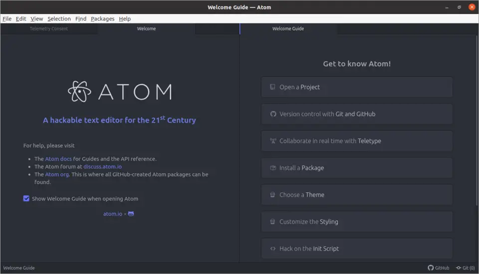 How to Install Atom Text Editor on Ubuntu 20.04 - ImagineLinux