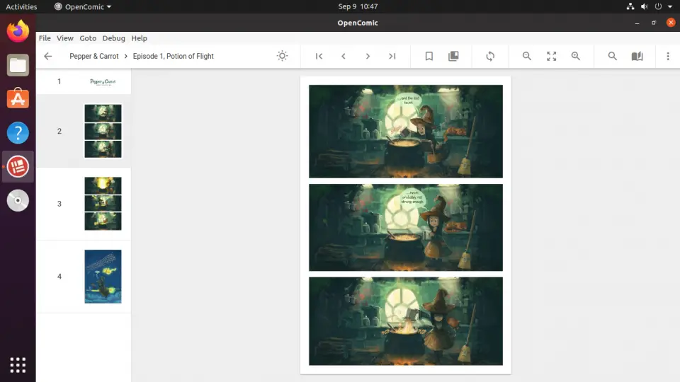Read your comics with OpenComic on Ubuntu 20.04 - ImagineLinux