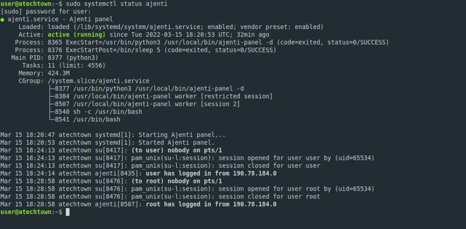 How To Install Ajenti Control Panel On Ubuntu 2004 Debian 11 Imaginelinux